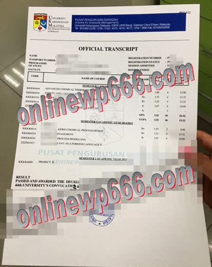 Phony National University Of Malaysia Transcript Buy Ukm Fake
