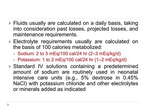 Fluid Calculation In Neonates Pptx