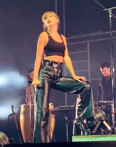 Taylor Swift In Leather Pants And Platform Louboutins Rladyladyboners