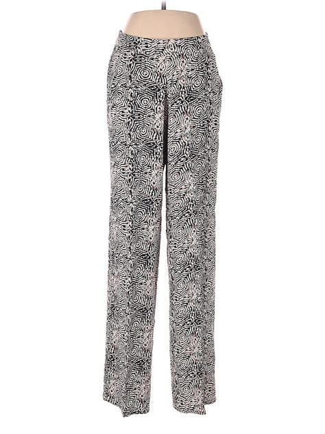 Solitaire 100 Rayon Multi Color Silver Dress Pants Size M 52 Off
