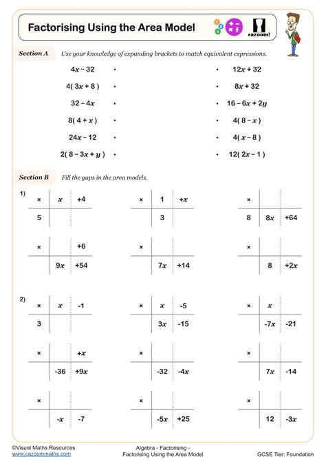 Year 10 Factorising Worksheets Pdf Printable Worksheets