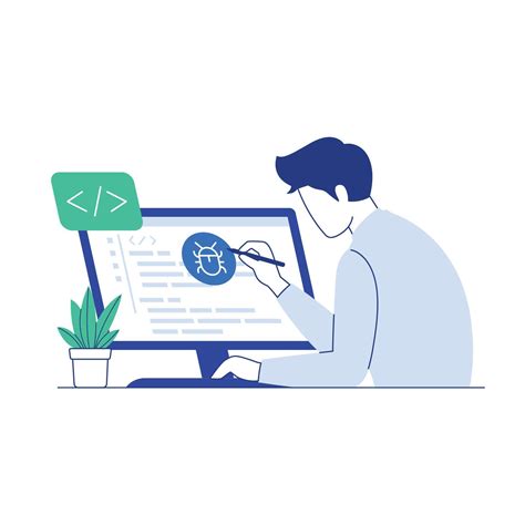 Software Developer Code Testing And Debugging Flat Illustration 60452352 Vector Art At Vecteezy