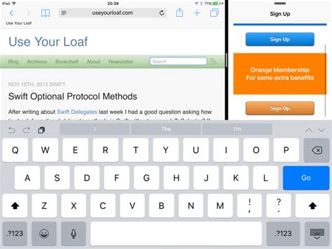 split views and unexpected keyboards