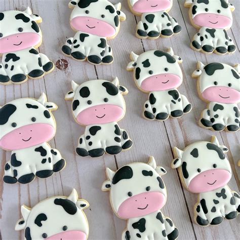 Cow Cookies Individually Wrapped Cow Party Cookies Etsy Cow