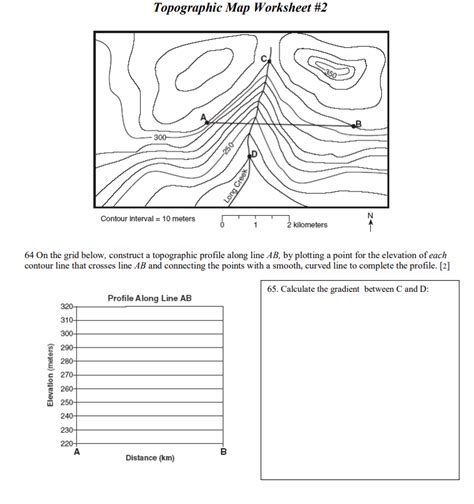 Solved Topographic Map Worksheet 总 B Long Creek Worksheets Library