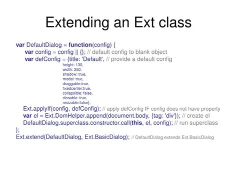 Ppt Extjs Classes Powerpoint Presentation Free Download Id