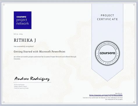 Rithika J On Linkedin Careergrowth Microsoftpowerpoint Coursera