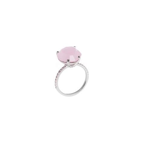 Кольцо Sex In The City Ring Silver Matt Pink купить онлайн по цене 9120 ₽ Интернет магазин