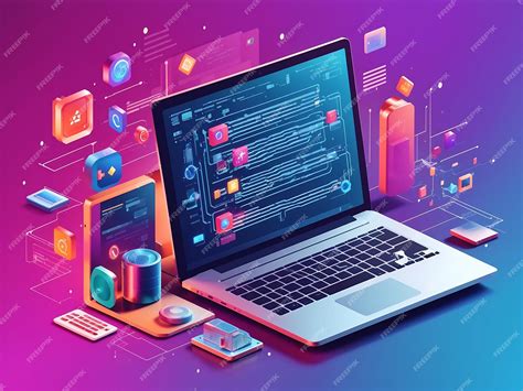 Premium Photo Software Development Programming Coding Software Testing On Laptop Abstract