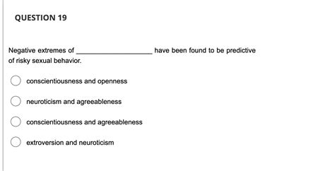 Solved Negative Extremes Of Have Been Found To Be Predictive Chegg Com