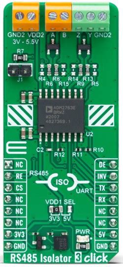 mikroelektronika mikroe 5597 rs485 isolator 3 click