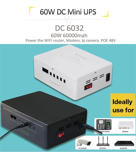 Mini DC UPS 60W With 60000mah Lithium Battery For Reliable Power