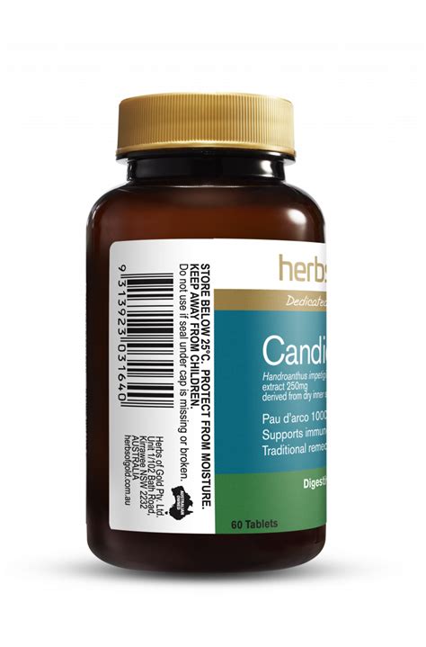 Herbs Of Gold Candida Relief 60 Tablets Health Lands