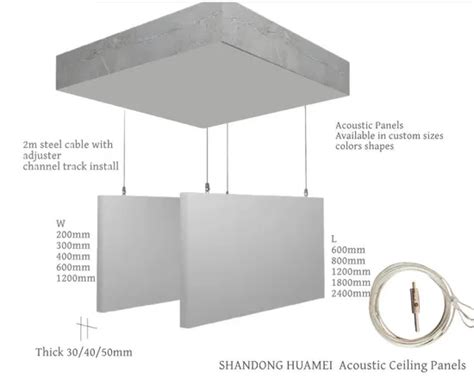 Class A Fireproof Acoustic Fiberglass Ceiling Baffles Sound Insulation