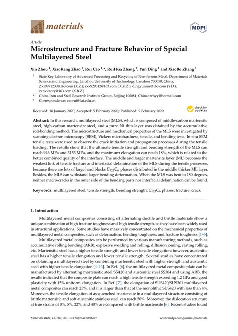 Pdf Microstructure And Fracture Behavior Of Special Multilayered Steel