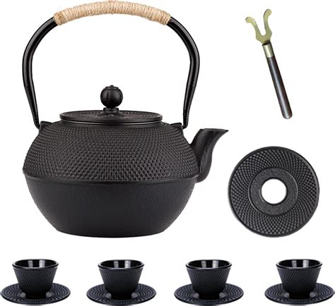 Cast Iron Tea Pot Set Japanese Tetsubin 406oz Tea Kettle For