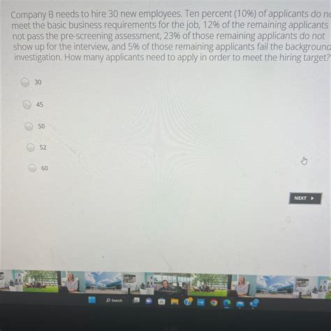 PROGRESSIVE Ompany B Needs To Hire 30 New Employees Ten Percent 10