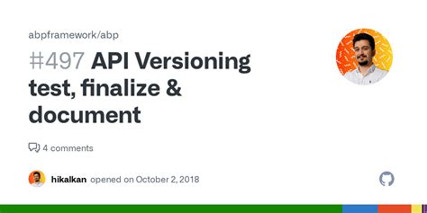 Api Versioning Test Finalize And Document · Issue 497 · Abpframeworkabp · Github