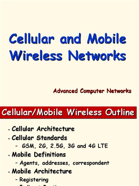 Cellular And Mobile Wireless Networks Pdf Cellular Network