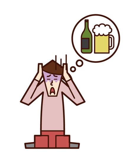 급성 알코올 중독으로 쓰러진 사람여성의 일러스트 무료 일러스트 소재집 Kukukeke