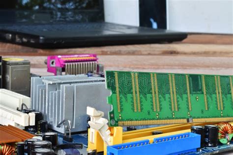 Random Access Memory Computer Mainboard Stock Image Image Of Central