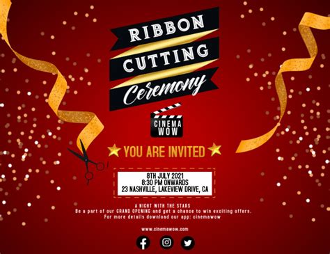 Ribbon Cutting Flyer Template