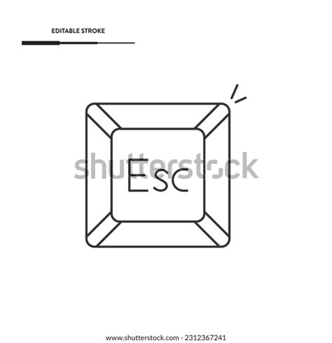 Esc Escape Keyboard Button Icon Vector Stock Vector Royalty Free