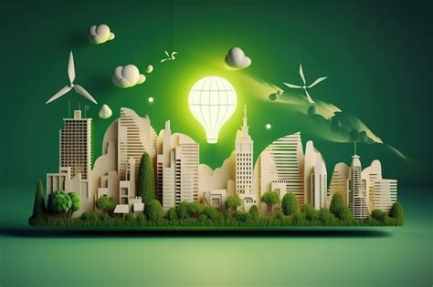 Premium Photo Renewable Energy Greenhouse Generative Ai Illustration