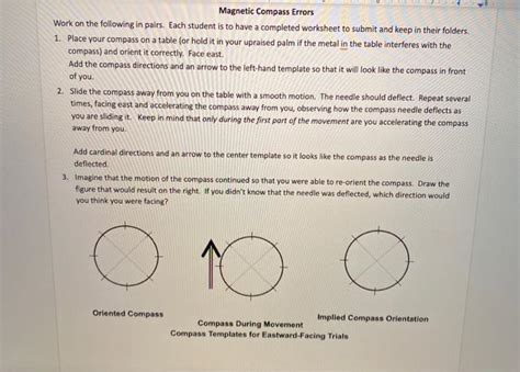 Solved Magnetic Compass Errors Work On The Following In