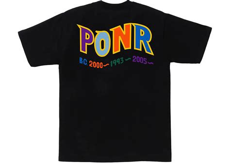 Bape Colors Shark Ponr Tee Black Mens Ss24 Us