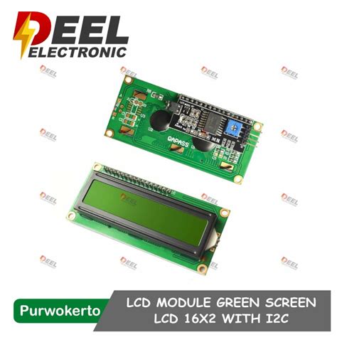 Jual Lcd Module Green Screen Lcd 16x2 With I2c Lcd1602 Hijau I2c Tersolder Shopee Indonesia