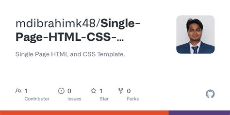 GitHub Mdibrahimk Single Page HTML CSS Template Single Page HTML And CSS Template GitHub Mdibrahimk Single Page HTML CSS Template Single Page HTML And CSS Template