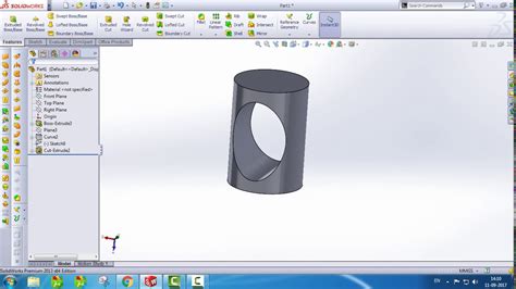 Solidworks Tutorialhow To Use Use Projected Curve And Its Extrudeextrude Cut Youtube