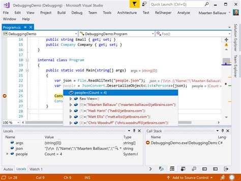 Resharper Brings The Debugger Into The Editor The Net Tools Blog