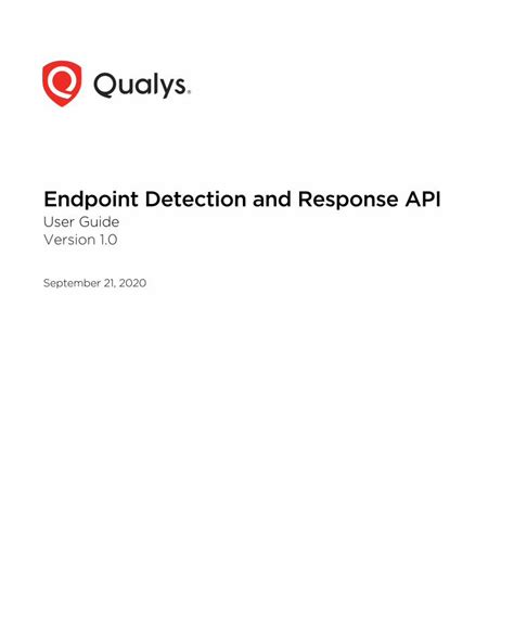 Pdf Qualys Endpoint Detection And Response Api User Guide Dokumentips