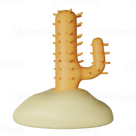 Cactus 3d Render Icon Illustration 29204384 Png
