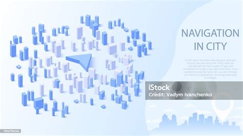 도시 이동성 경로 최적화 도시 탐험 도시의 내비게이션 지도의 간단한 도시 풍경 복잡한 도시 경관을 통한 효율적인 이동 편집 가능한 벡터 그림입니다 3차원 형태에 대한 스톡