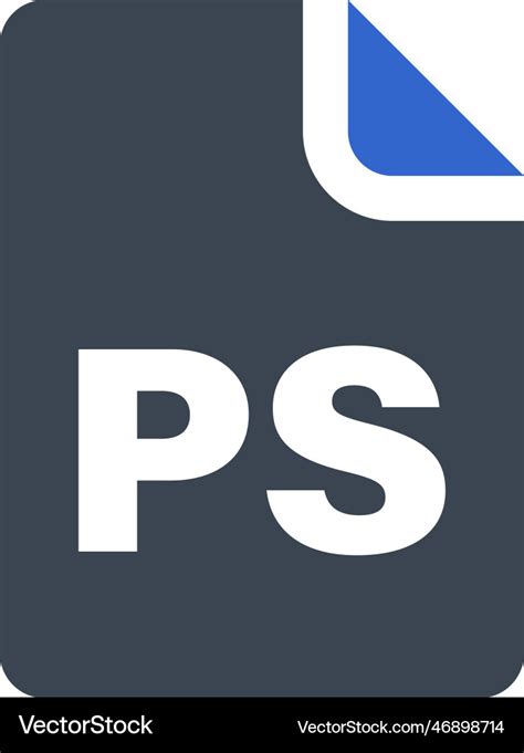 Ps File Icon Royalty Free Vector Image VectorStock