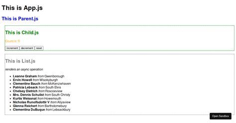 No Redux Codesandbox