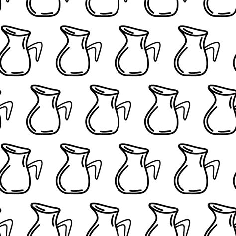 Premium Vector Jug Seamless Pattern Doodle Seamless Pattern Jug