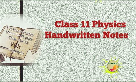 Class11physics Handwritten Notes Sci Phy