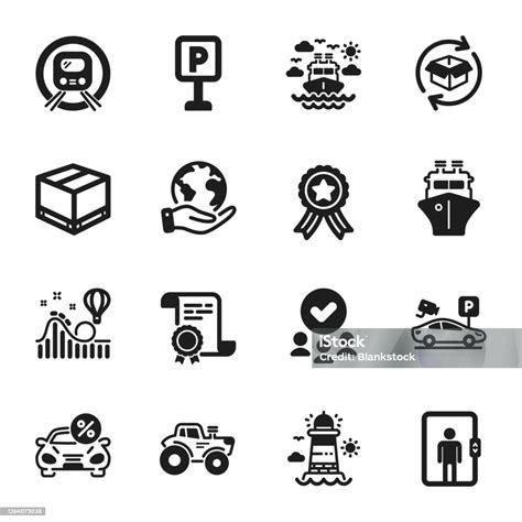 반환 소포 선박 자동차 리스와 같은 교통 아이콘 세트 벡터 0명에 대한 스톡 벡터 아트 및 기타 이미지 0명 교통 등대 Istock