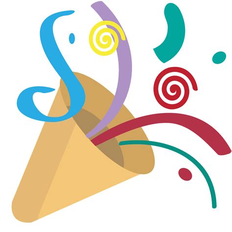 Party Popper Emoji Party Popper Emoji Png Free Stock Image Vector