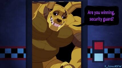 Security Guard Gets Fucked By SpringTrap FNAF