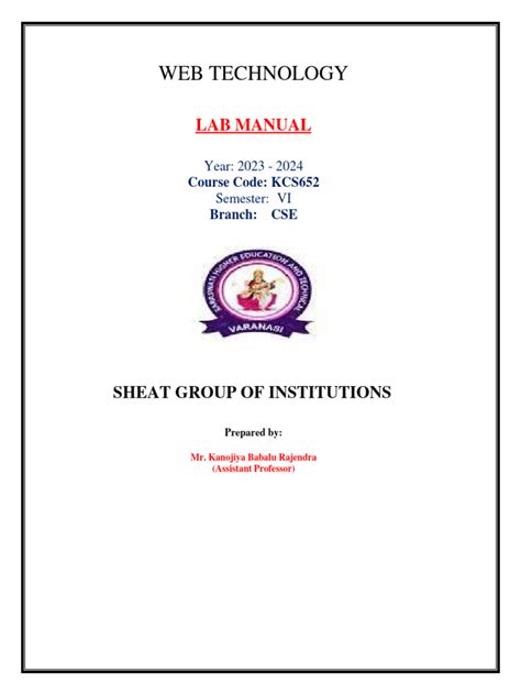 Wt Lab 2023 24 Pdf World Wide Web Internet And Web