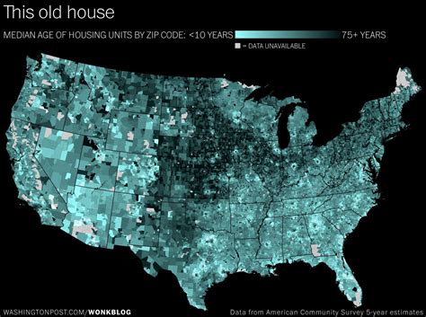 Map The Age Of Housing In Every Zip Code In The U S The Washington Post