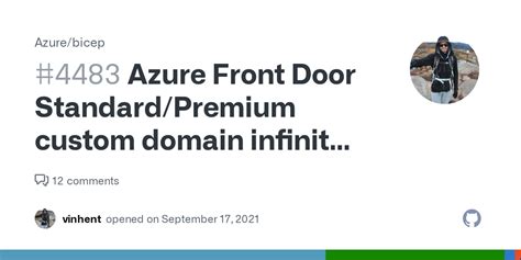 Azure Front Door Standard Premium Custom Domain Infinite Pending State