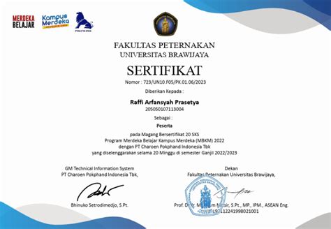 Sertifikat Mahasiswa Mbkm Cpi Pdf Pdf