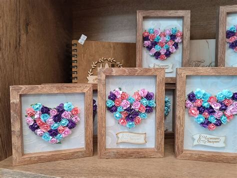 Подарък за осми март Сувенир Ръчно изработени Рамка със сърце