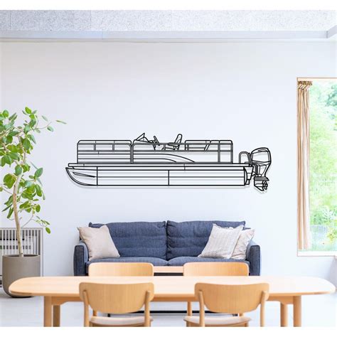 Sun Tracker Party Barge Metal Wall Art Lake House Decor Steel Boat